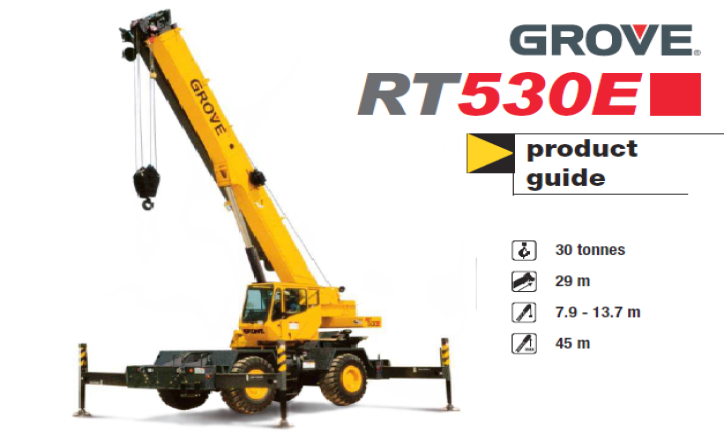 GUINDASTE TELESCÓPICO RT GROVE 530 E